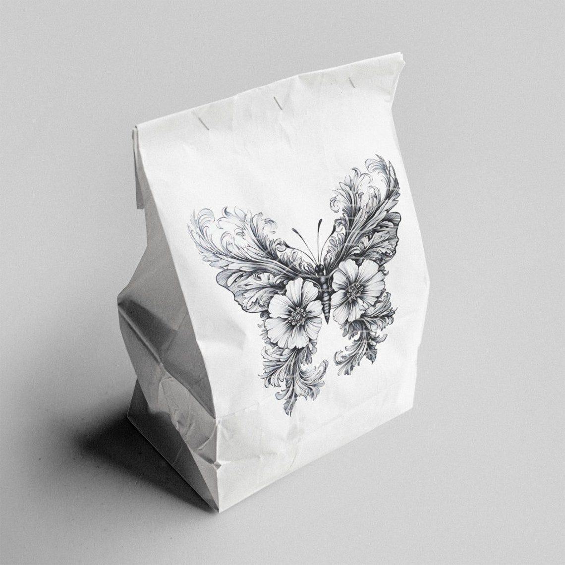Floral Butterfly SVG File: Intricate Wings Cut File (digital Download ...
