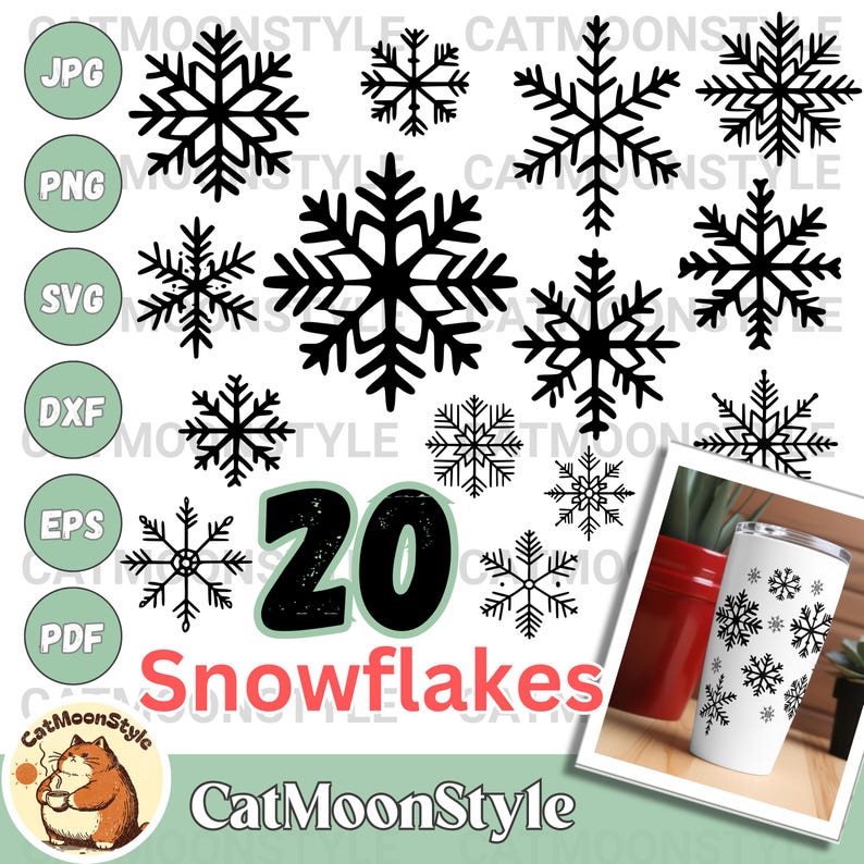 Snowflake Svg, Snowflake Svg Bundle, Snowflake Clipart, Snowflake Cut ...