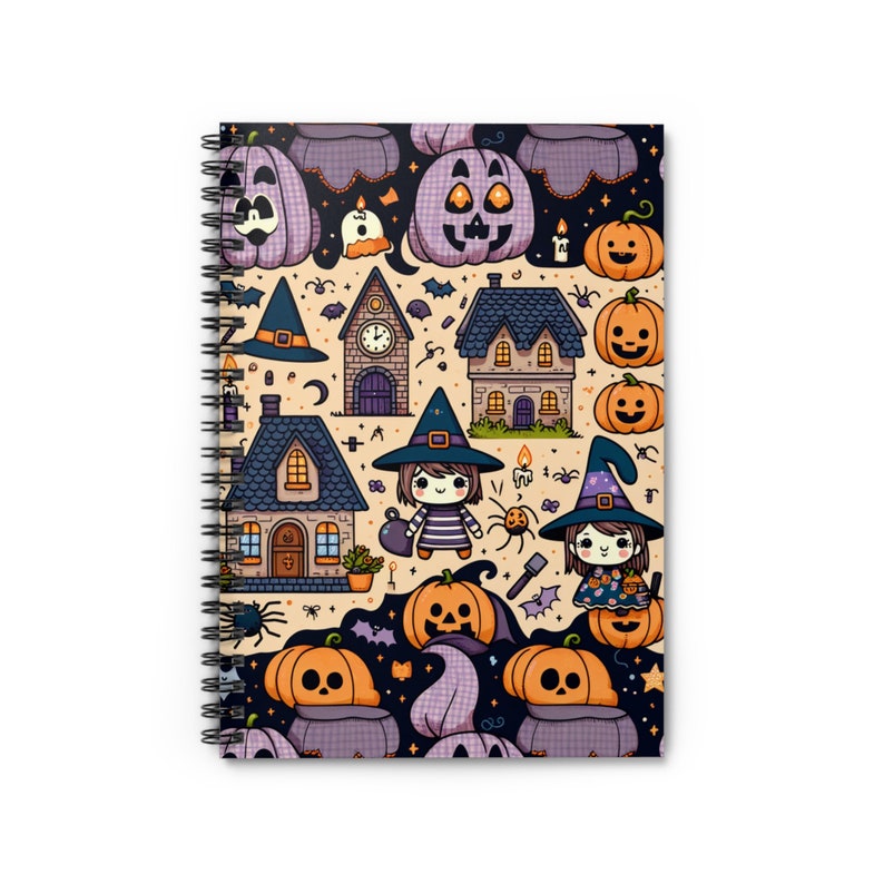 Witch Halloween Spiral Notebook Haunted House Gift for Her Spooky Witch ...
