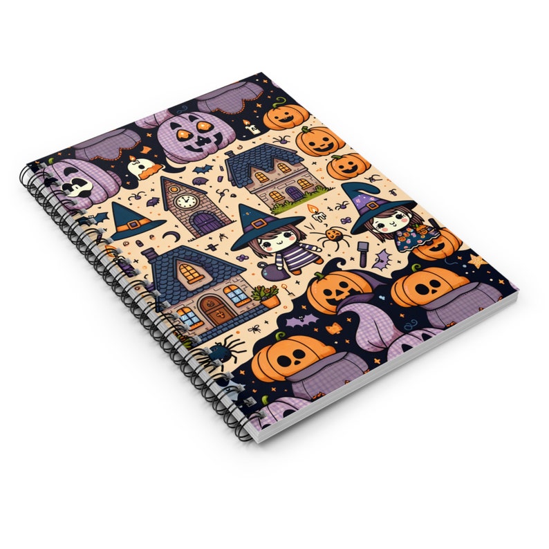 Witch Halloween Spiral Notebook Haunted House Gift for Her Spooky Witch ...