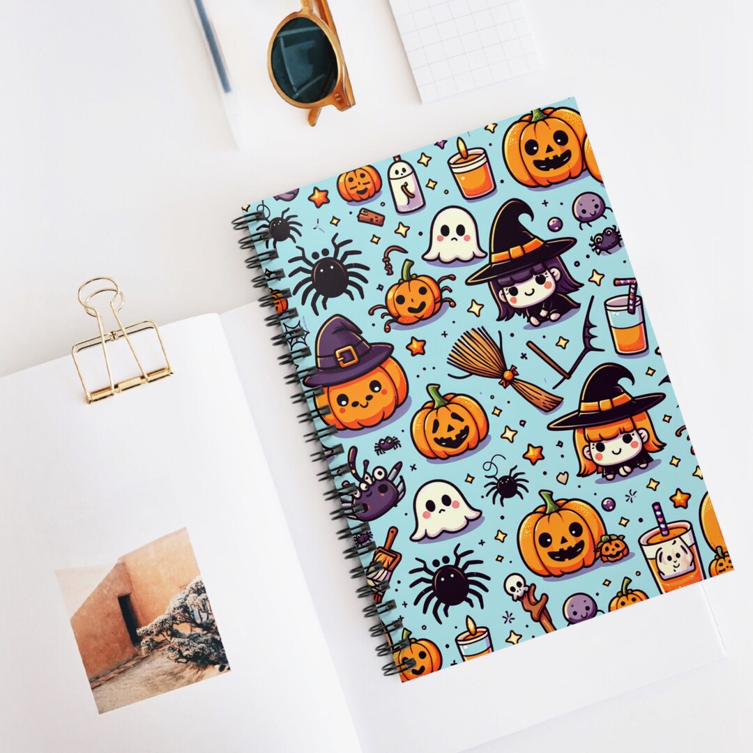 Witch Halloween Spiral Notebook Haunted House Gift for Her Spooky Witch ...