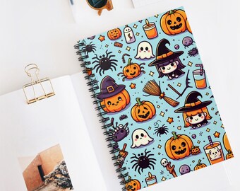 Witch Halloween Spiral Notebook Haunted House Gift for Her Spooky Witch ...