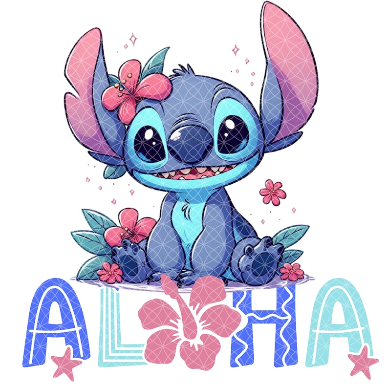 Stitch Lilo and Stitch Aloha Happy Expression Vibes Digital Download ...