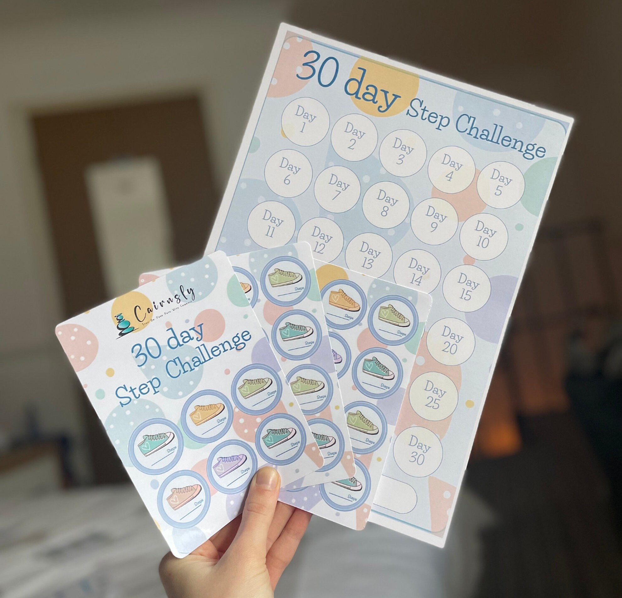 30 Day Step Challenge | Step Tracker Printable, Daily Step Record ...