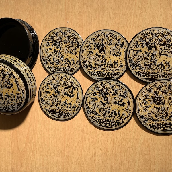 Lacquer Coasters - Etsy
