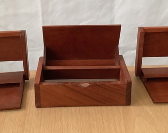 Wooden Business Card Box - Etsy