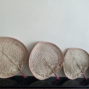 Handmade & Woven Burmese Thatching Hand Fan - Etsy