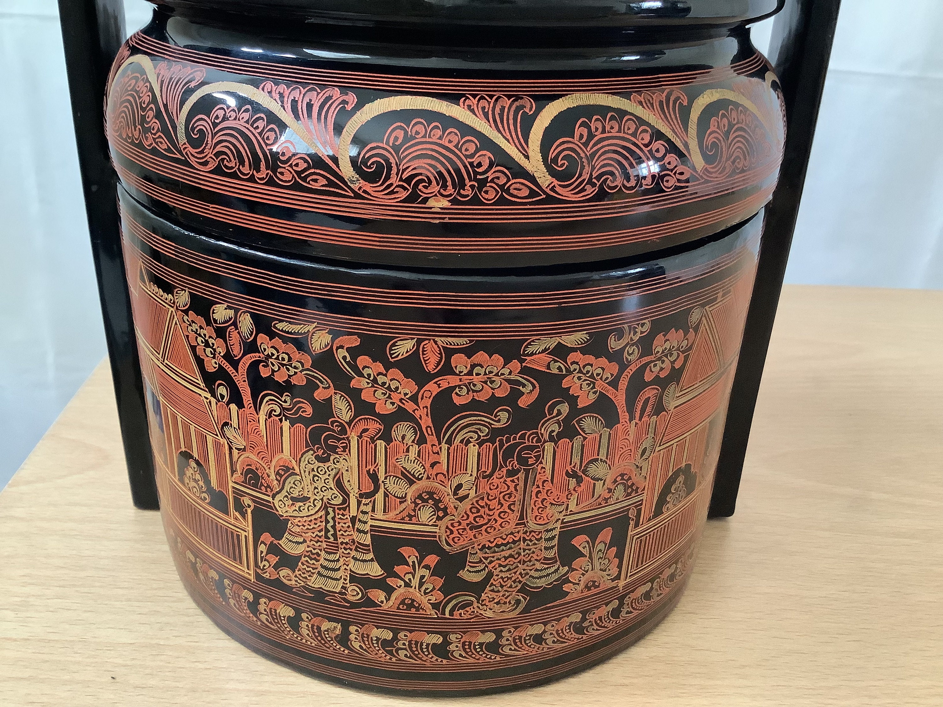 Handmade Burmese Lacquerware Food Container - Etsy