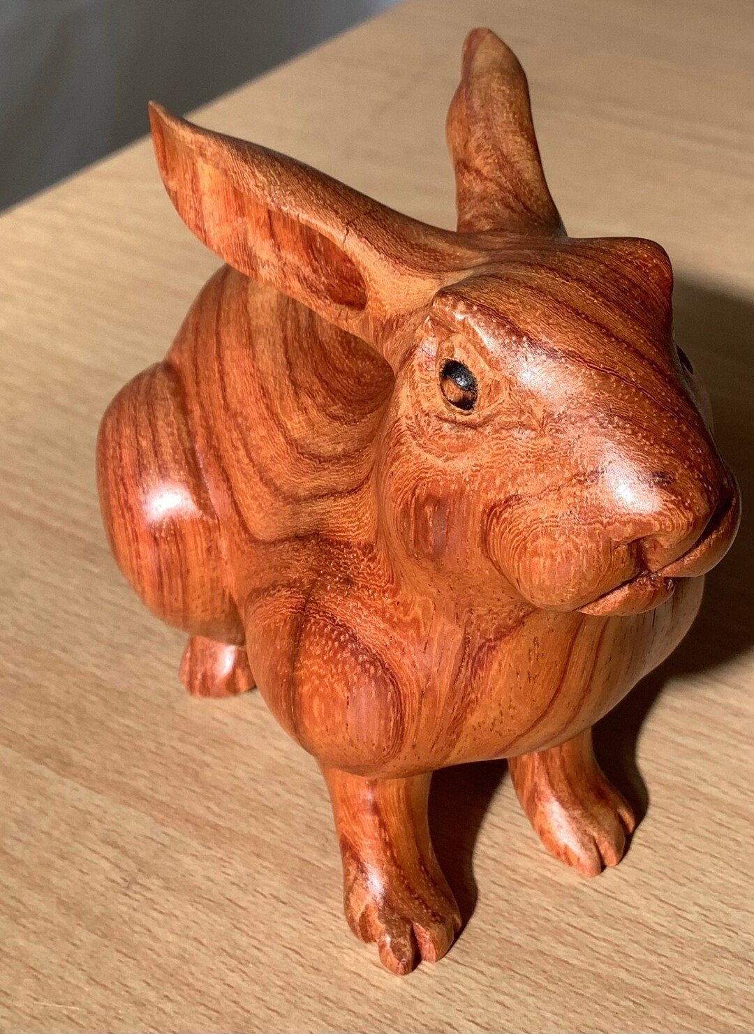 Handmade & Handcrafted Burmese Wooden Rabbit Figure, Wooden Rabbit ...