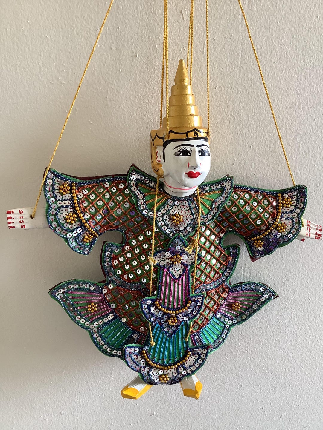 Traditional Burmese Puppet Marionette, Mail Fairy(thajarmein)figure ...