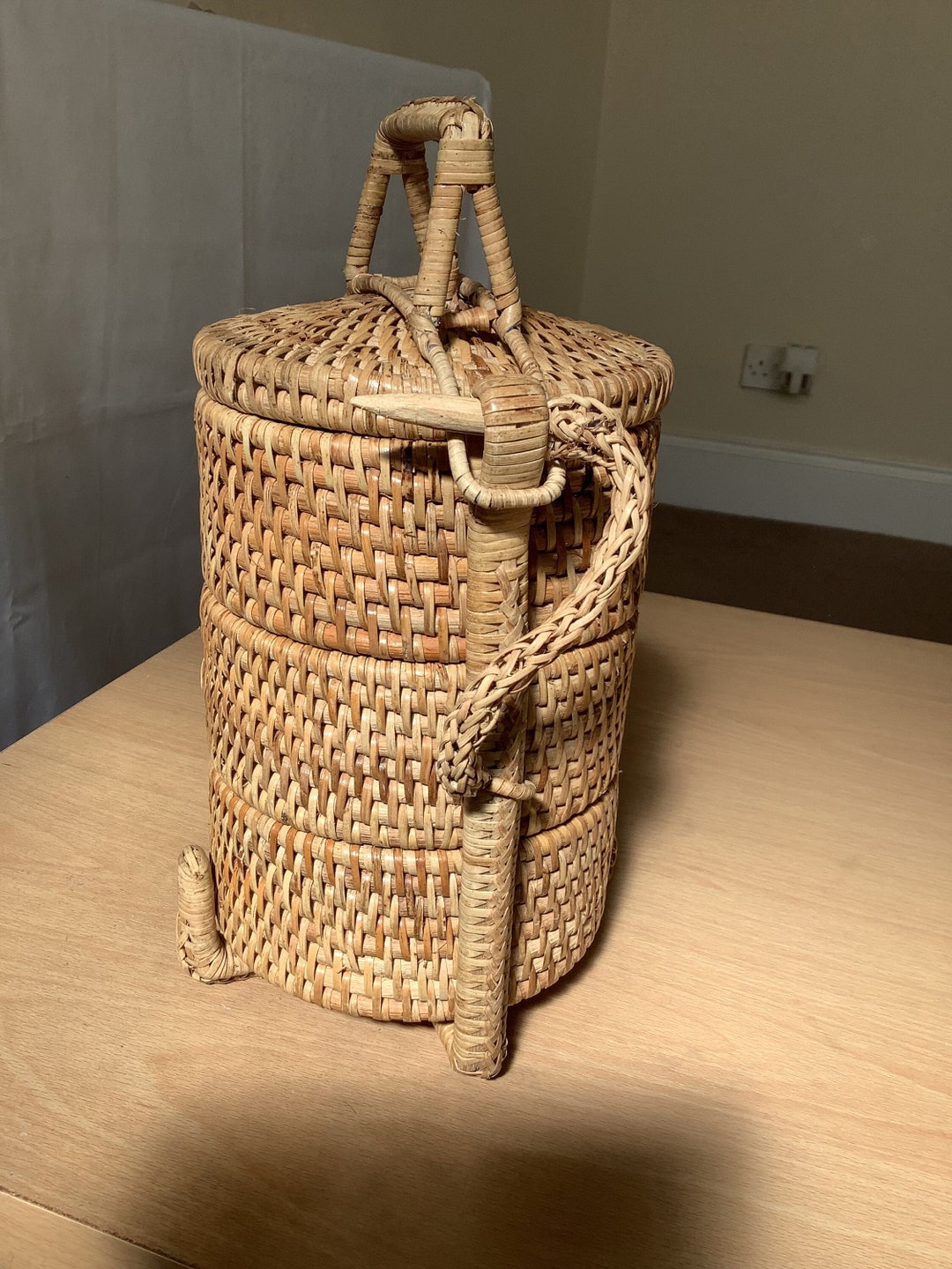 Handmade Burmese Food Container Buddhist Offering Bowl Made of Cane - Etsy
