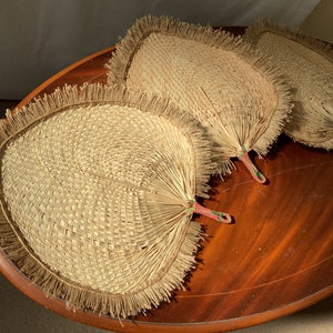 Handmade & Woven Burmese Thatching Hand Fan - Etsy