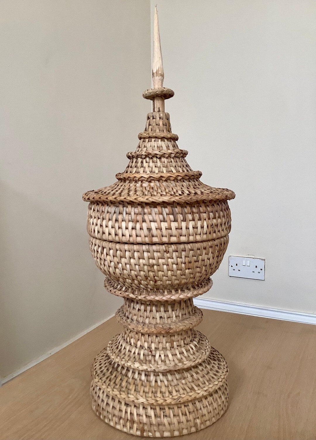 Handmade & Handcrafted Burmese Large Buddhist Offering Bowl, Made of ...