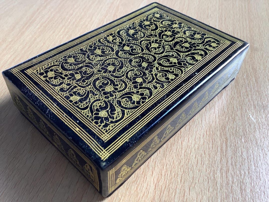 Handmade Gold Lacquer Ware Business Card Holder. Business Card & Card ...