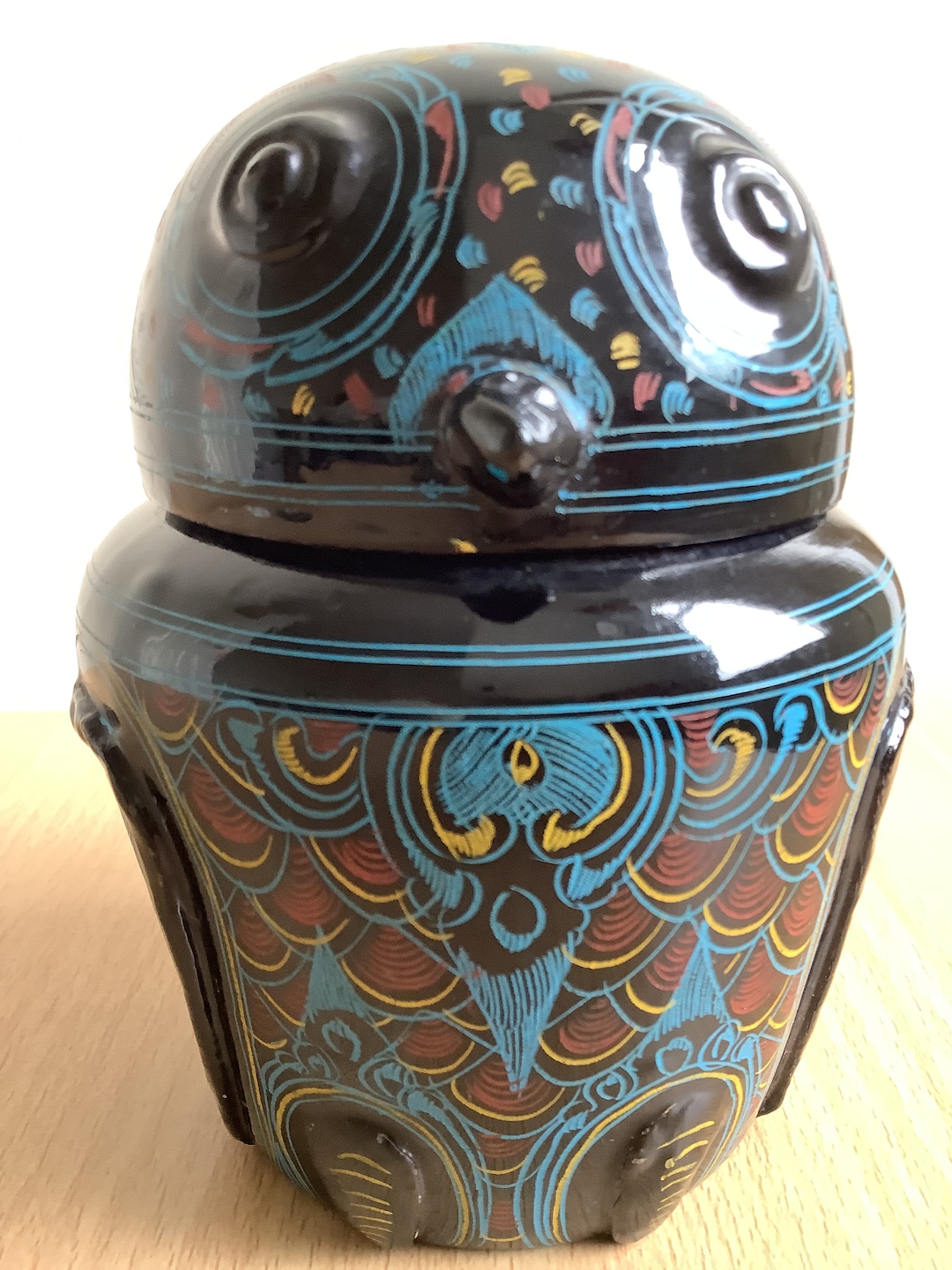 Burmese Lacquerware Handmade Owl Shape Pot - Etsy