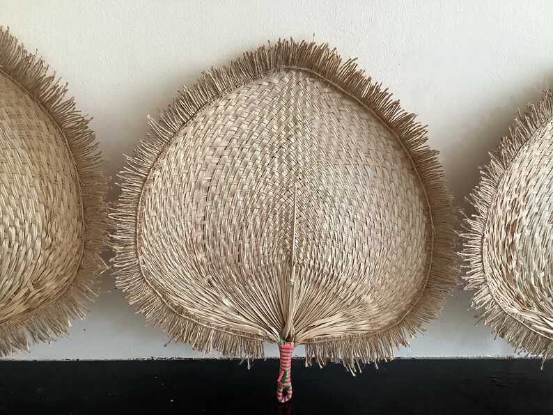 Handmade & Woven Burmese Thatching Hand Fan - Etsy