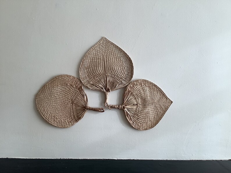 Handmade & Woven Burmese Thatching Hand Fan - Etsy