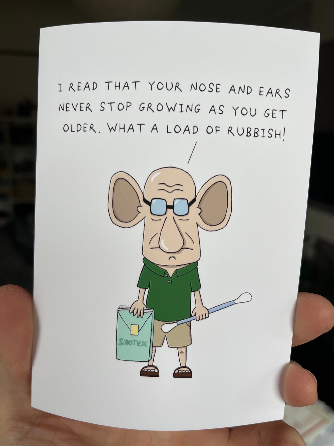 Funny Birthday Card Grumpy Old Man Funny Greeting Card AJS STUDIOS - Etsy