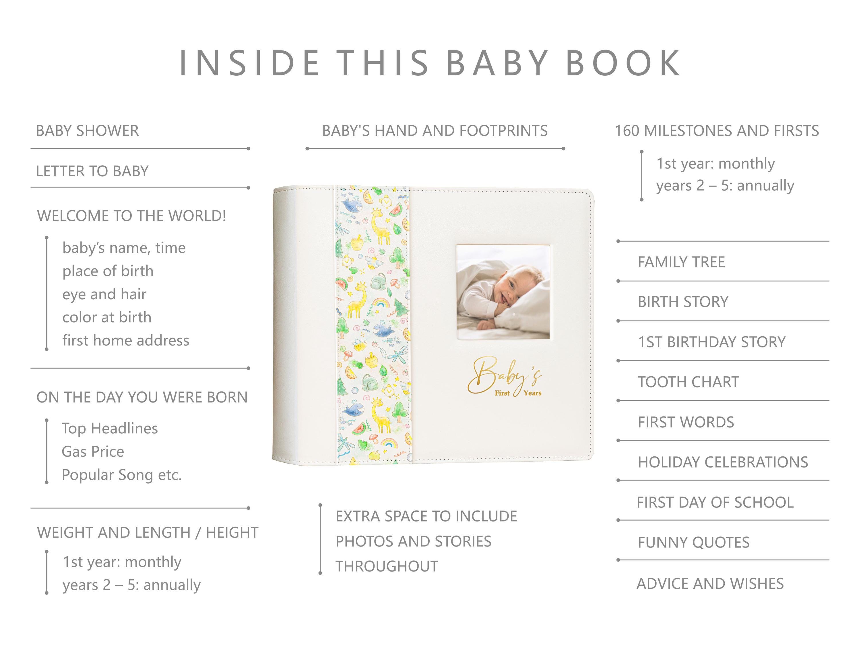 Baby Book | Leather-bound Baby Memory Book With Keepsake Box and ...