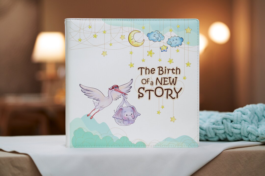 Baby Book Leather-bound Baby Memory Book Baby Scrapbook Album With ...