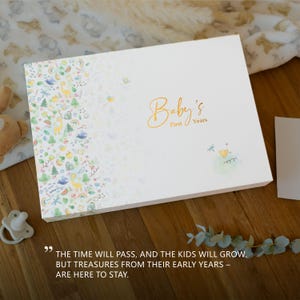 Baby Book | Leather-bound Baby Memory Book With Keepsake Box and ...