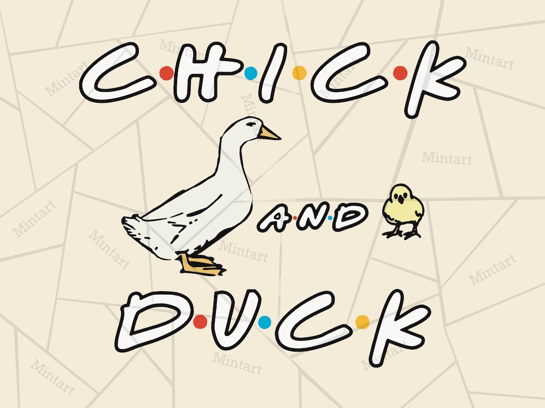 Friends Png Friends Clipart Friendship Png Chick and Duck - Etsy UK