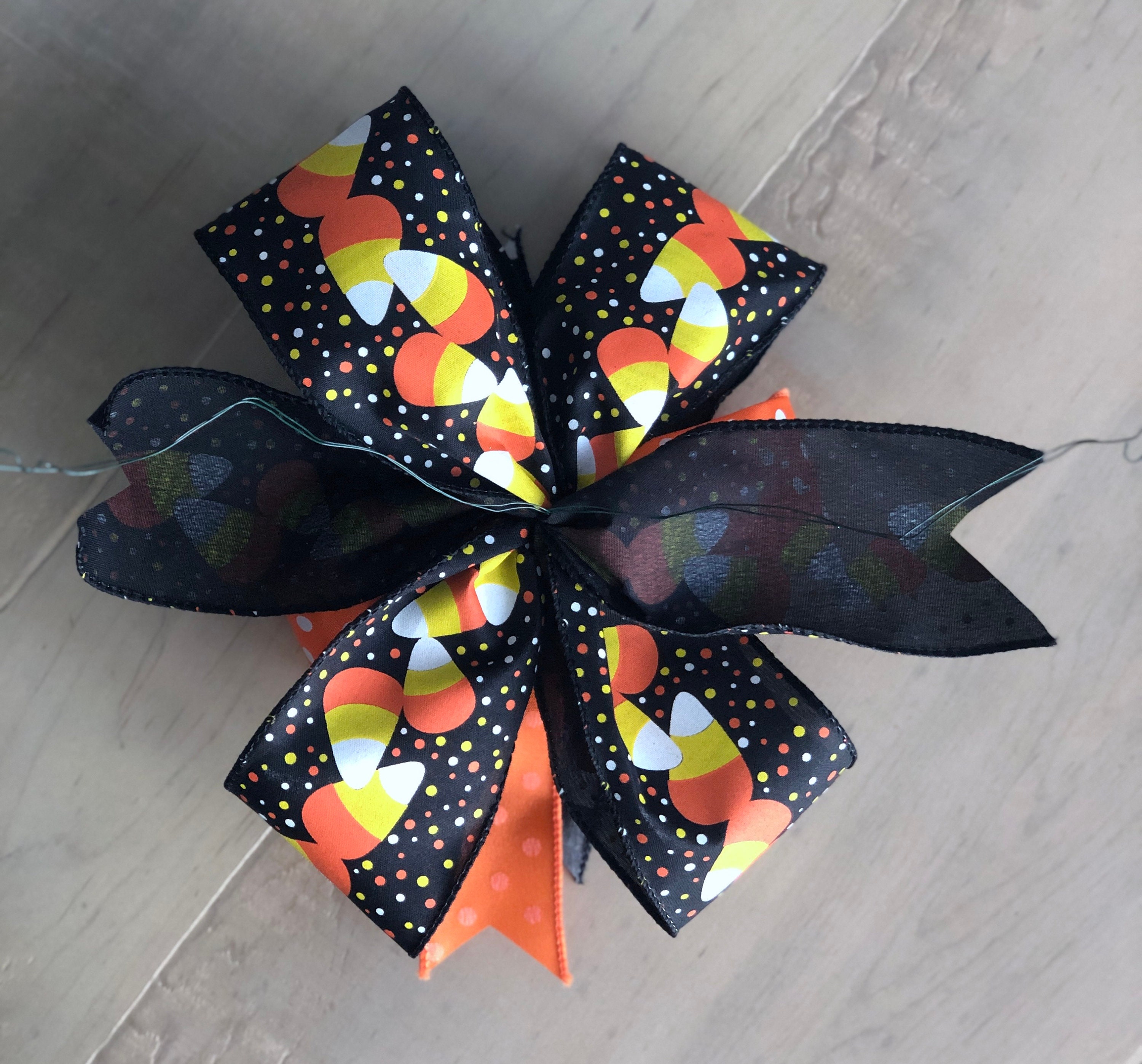 Halloween Wreath Bow Halloween Lantern Bow Halloween Bow - Etsy