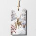 Printable Deer in Snow Christmas Gift Tag | Snowy Winter Deer | Gift ...