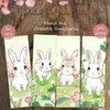 Cute Bunnies Printable Bookmarks Watercolor Bookmarks Easter Bunny ...