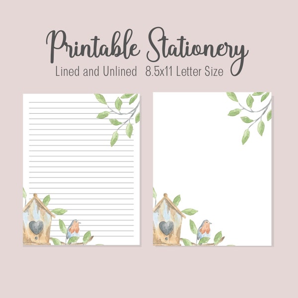 Lined Printable Paper - Etsy
