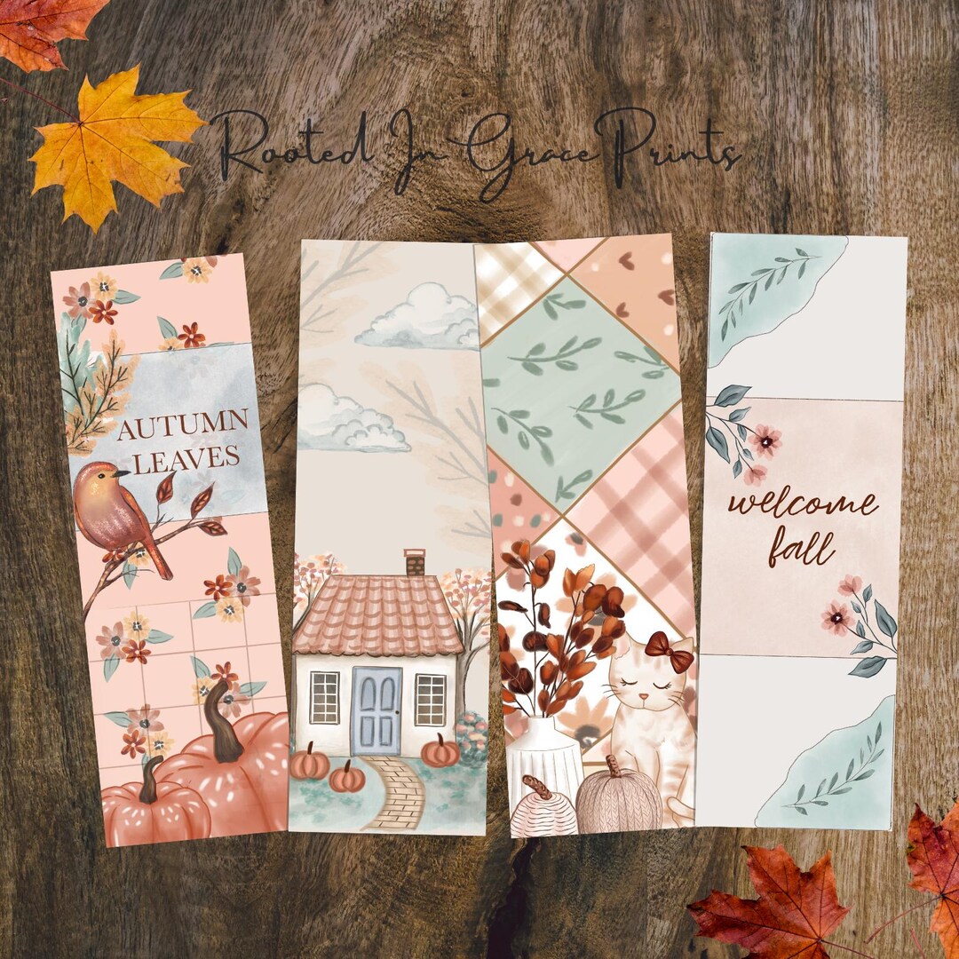 Cozy Fall Bookmark Printable Fall Bookish Gift for Readers Pumpkin Fall ...