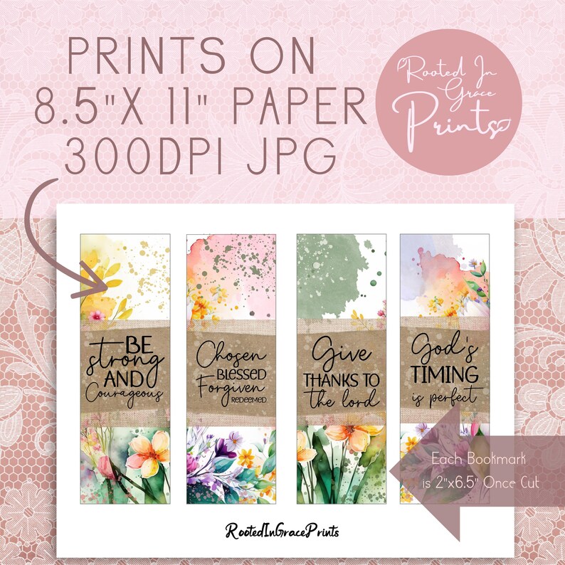 Christian Sayings Printable Bookmarks Be Strong and Courageous ...