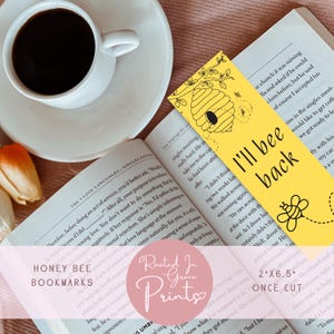 Honey Bee Book Puns Printable Bookmarks Honeycomb and Bee Bookmarks ...