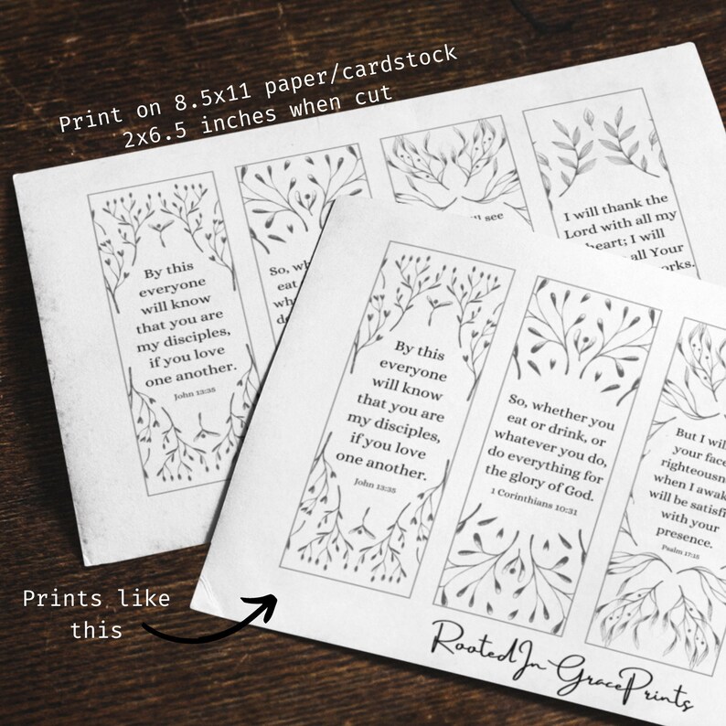 Bible Verse Bookmarks Printable Bookmark for Bible Journaling Bible ...