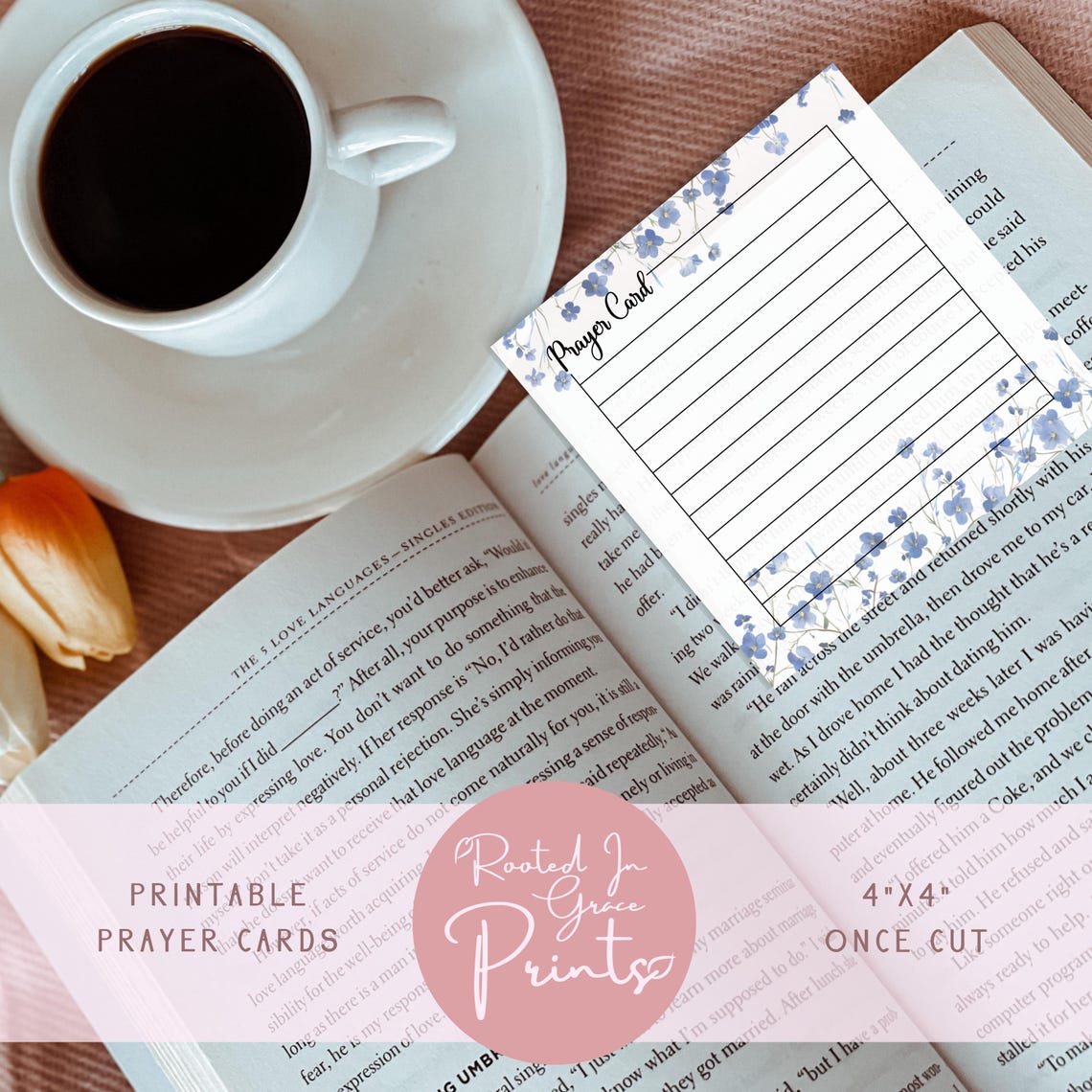 Blank Prayer Cards Printable Bible Verse Bible Journaling Prayer ...