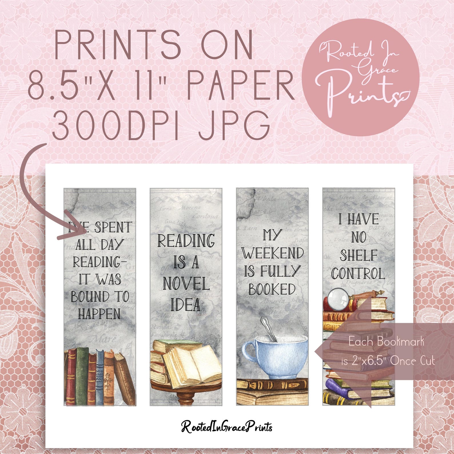 Book Lovers Funny Quotes Bookmark Printable Funny Bookmarks Bookish ...