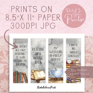 Book Lovers Funny Quotes Bookmark Printable Funny Bookmarks Bookish ...