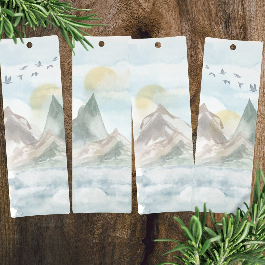 Watercolor Landscape Printable Bookmarks Printable Bookmark Set ...