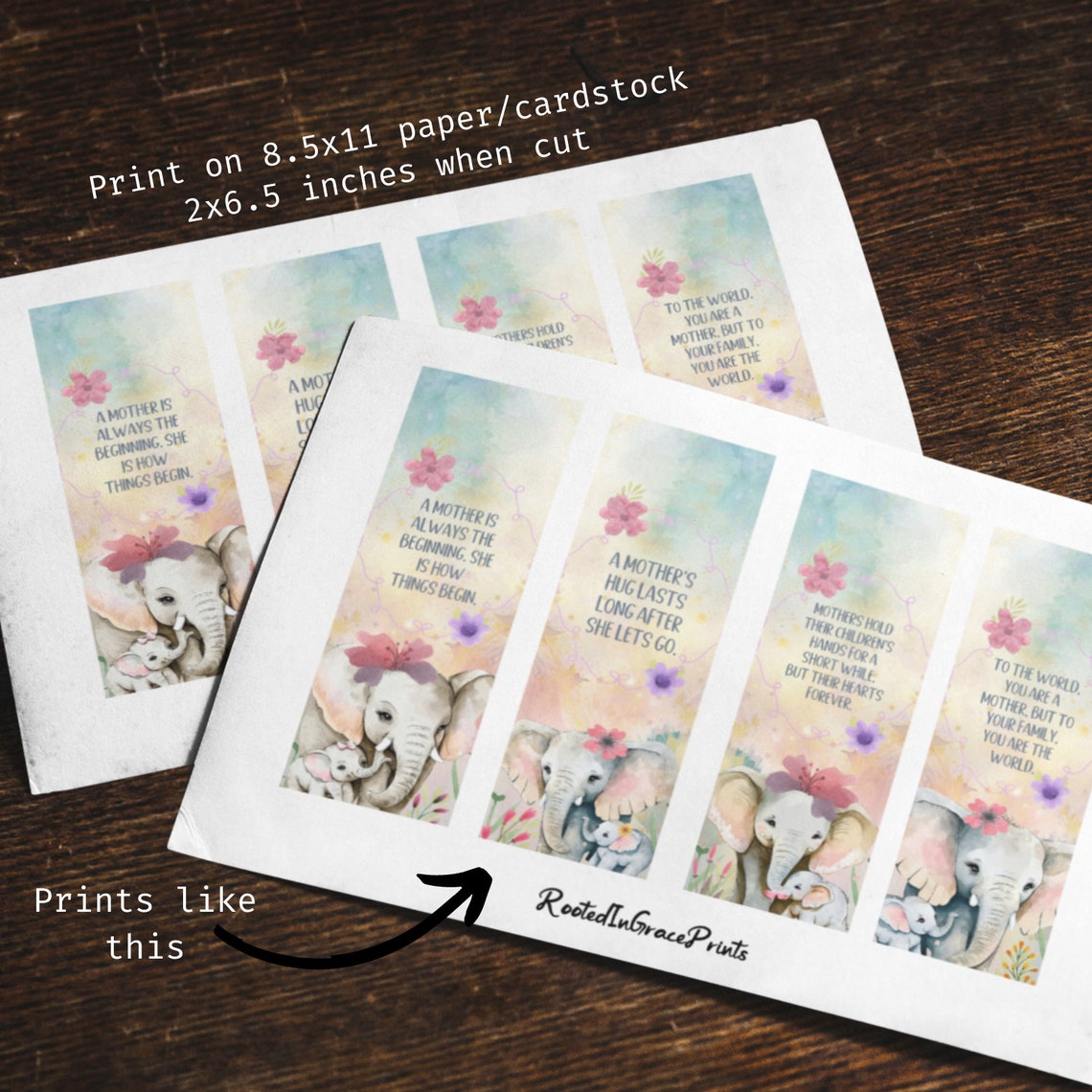 Printable Bookmarks Mother's Day Gift Printable Last Minute Gift for ...