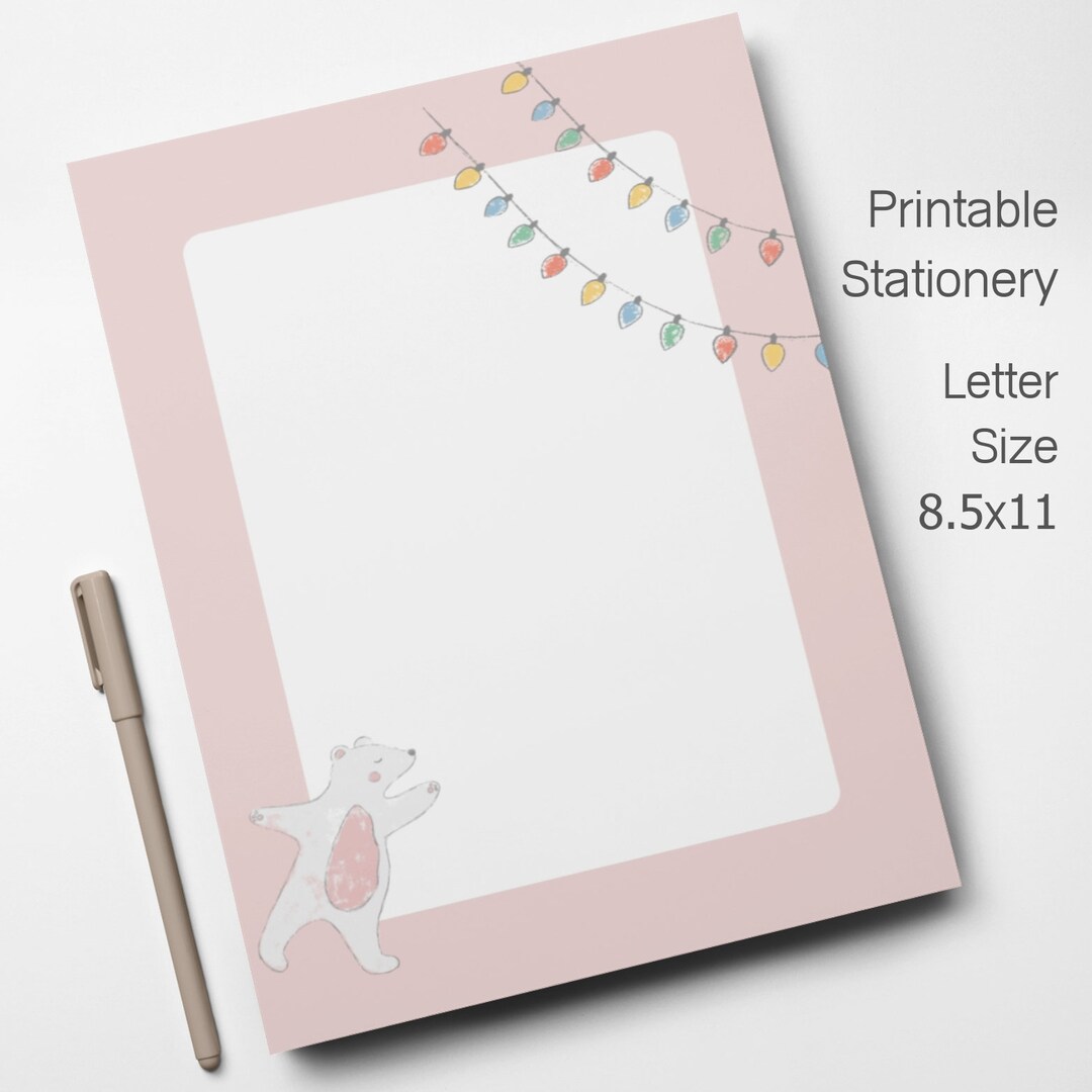 Printable Stationery Christmas Stationery Writing Set Cute Christmas ...