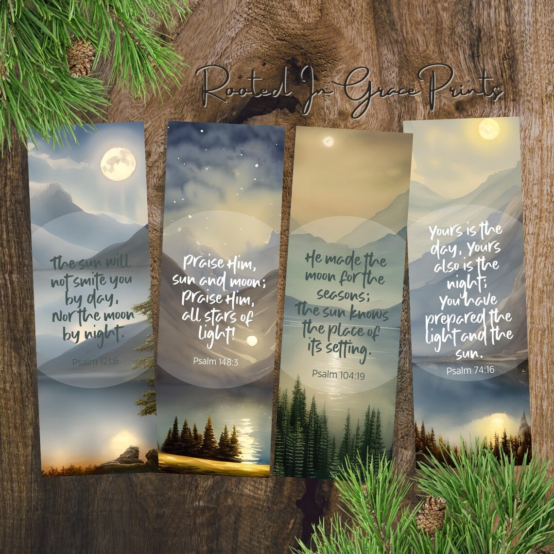 Printable Scripture Bookmarks Sun and Moon Bookmarks Printable ...