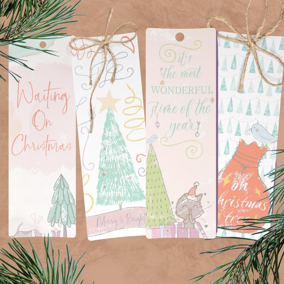 Printable Christmas Bookmarks | Printable Bookmarks | Cat Bookmarks ...