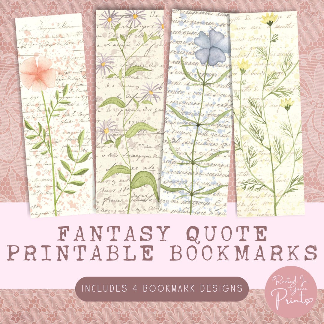Printable Floral Collage Bookmarks Printable Bookmarks Flower Bookmarks ...