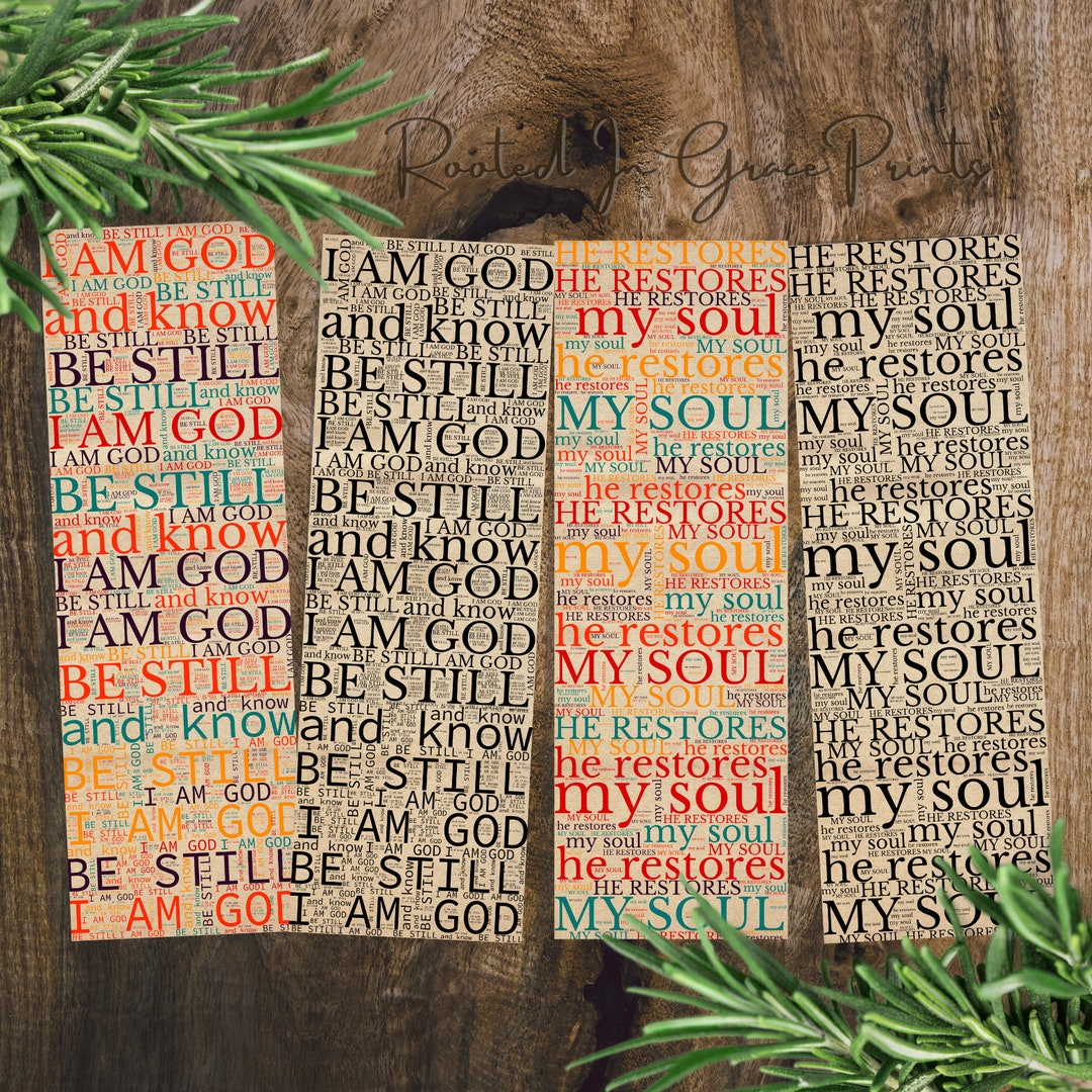 Bible Verse Bookmarks Be Still Printable Bookmark for Bible Journaling ...