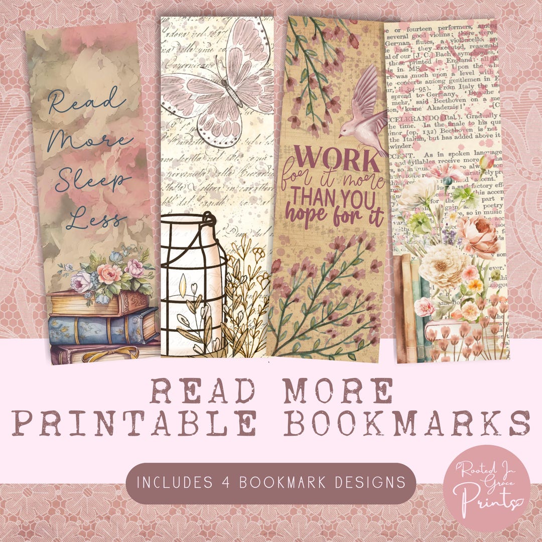 Read More Sleep Less Bookmarks Printable Flower Bookmarks With Sayings ...