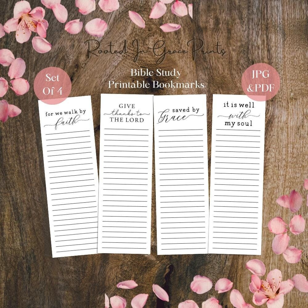 Bible Verse Bookmarks | Christian Printable Bookmark for Bible ...