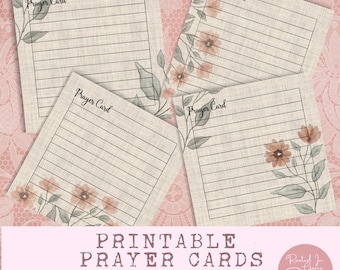 Blank Prayer Cards Printable Bible Verse Bible Journaling Prayer ...