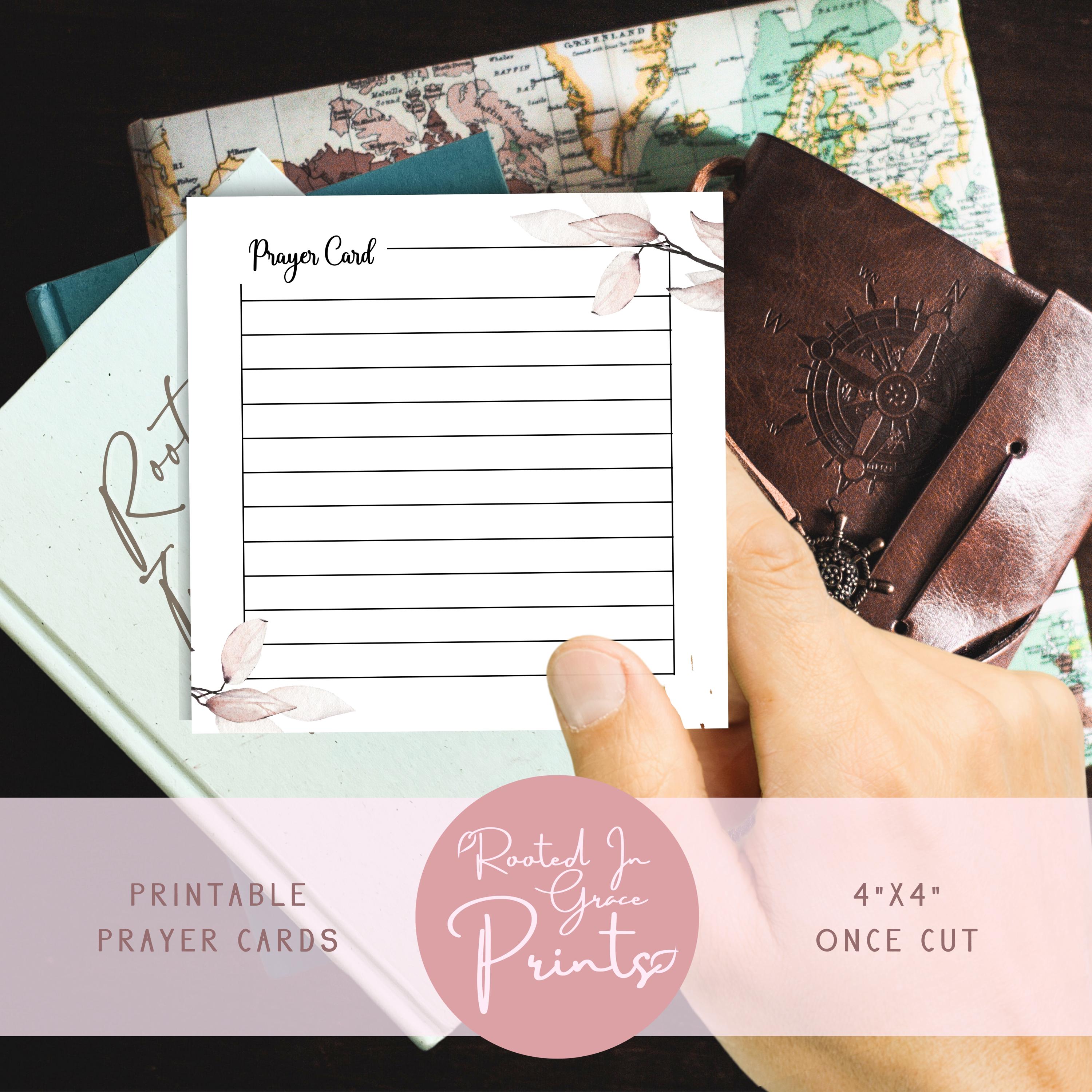 Blank Prayer Cards Printable Bible Verse Bible Journaling Prayer ...