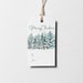 Christmas Printable Gift Tag | Winter Pine Trees Tag | Gift Tag | Merry ...