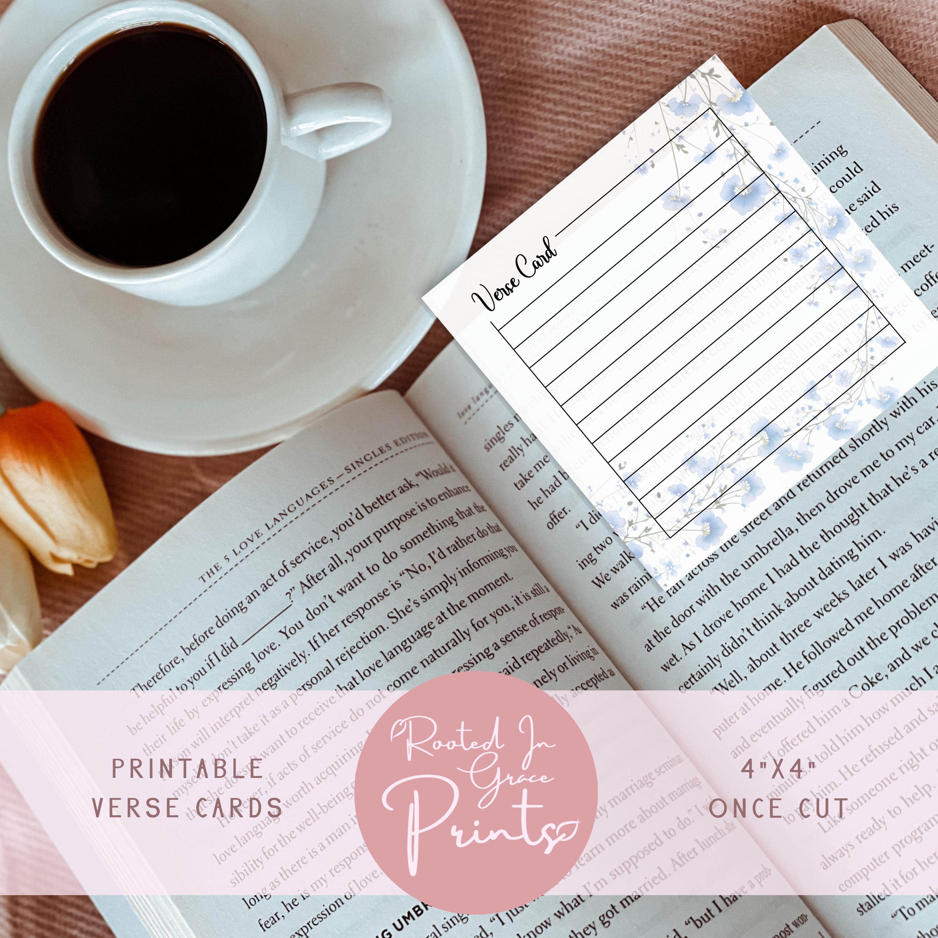 Printable Memory Verse Bible Verse Cards Bible Journaling Prayer Card ...